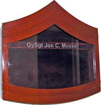 Shadow Box US Marine Corps E7 Natural Finish