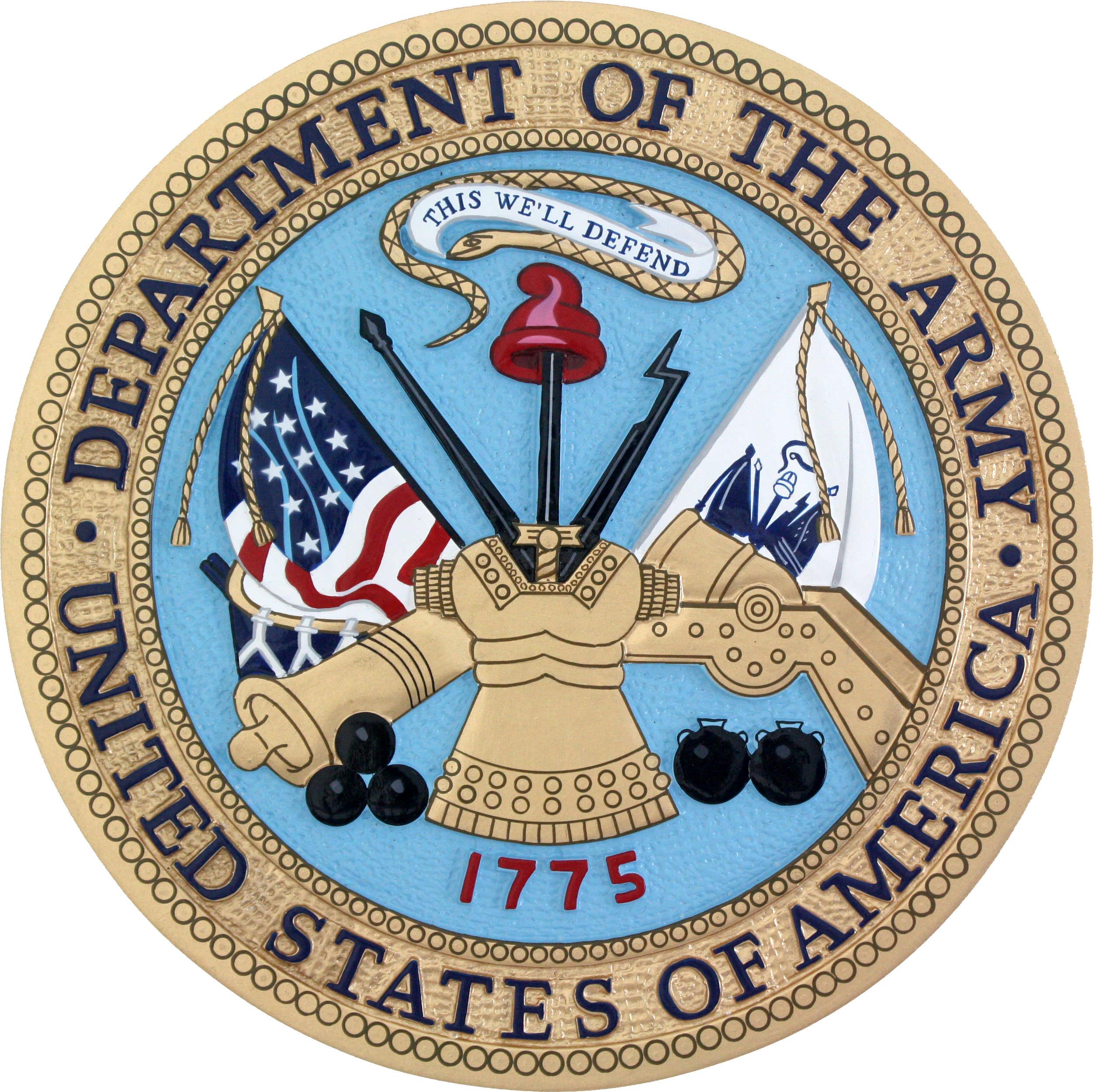 Army 0.75 Inch Thick Outdoor HDU Plaque