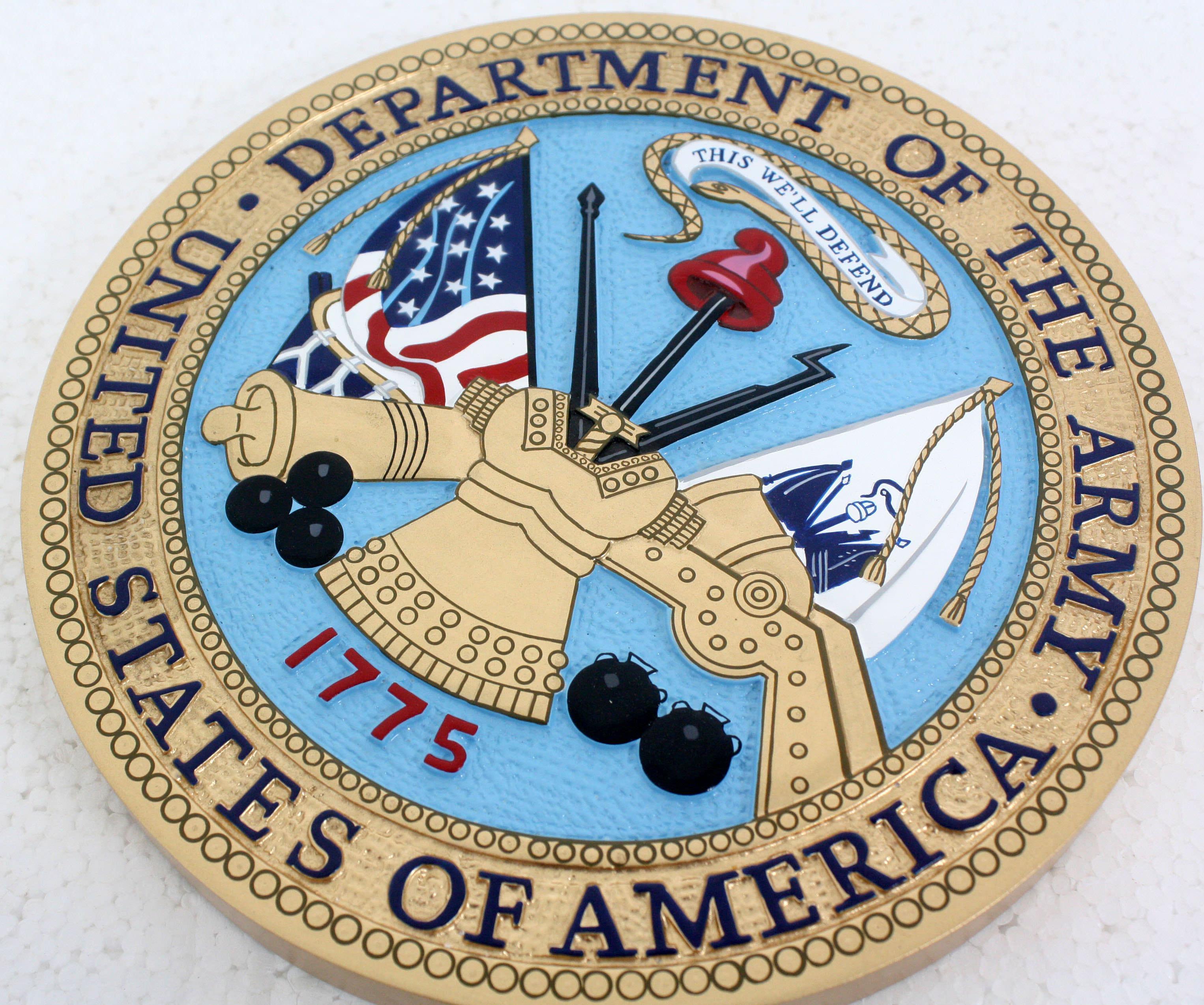 Army 0.75 Inch Thick Outdoor HDU Plaque