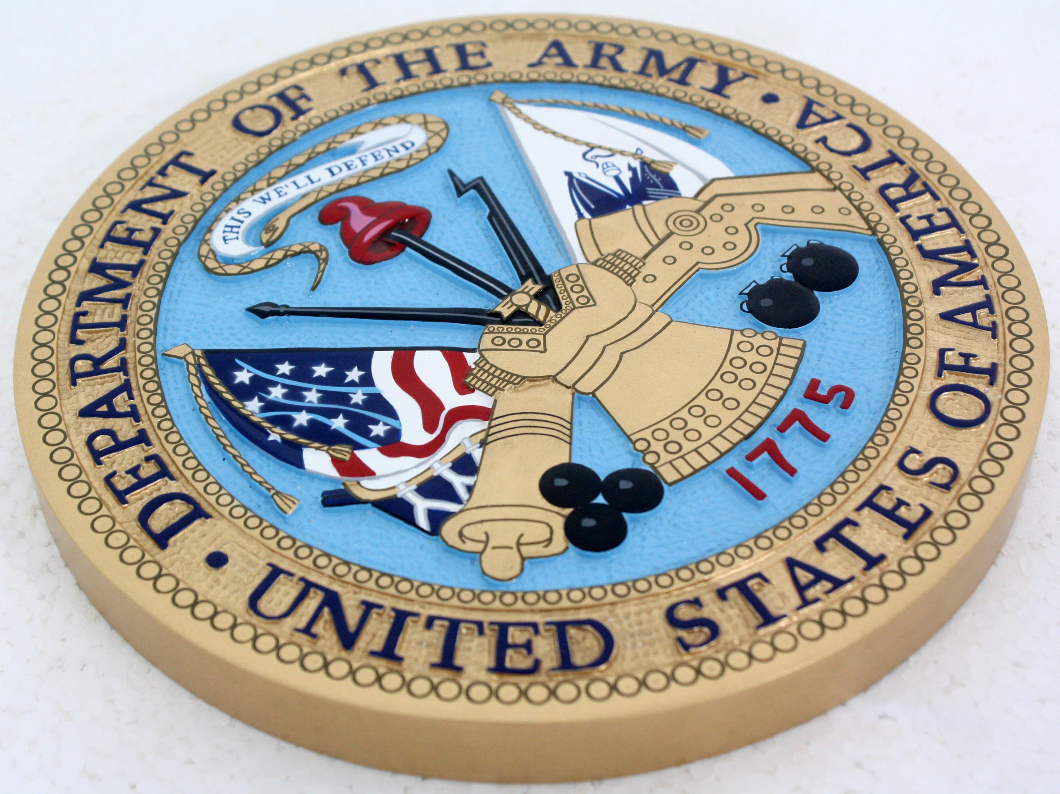 Army 0.75 Inch Thick Outdoor HDU Plaque