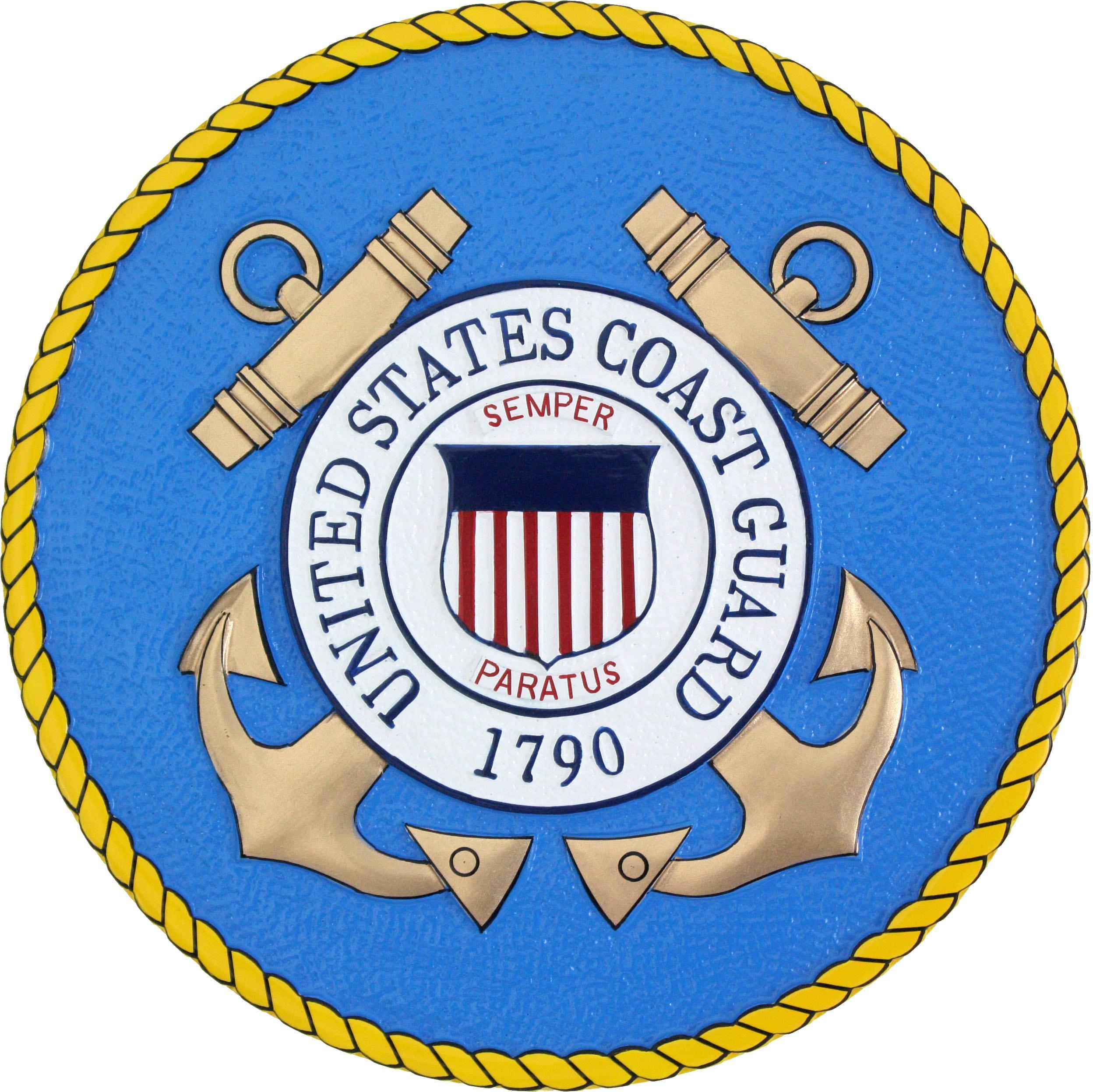 Coast Guard 0.75 Inch Thick Outdoor HDU Plaque