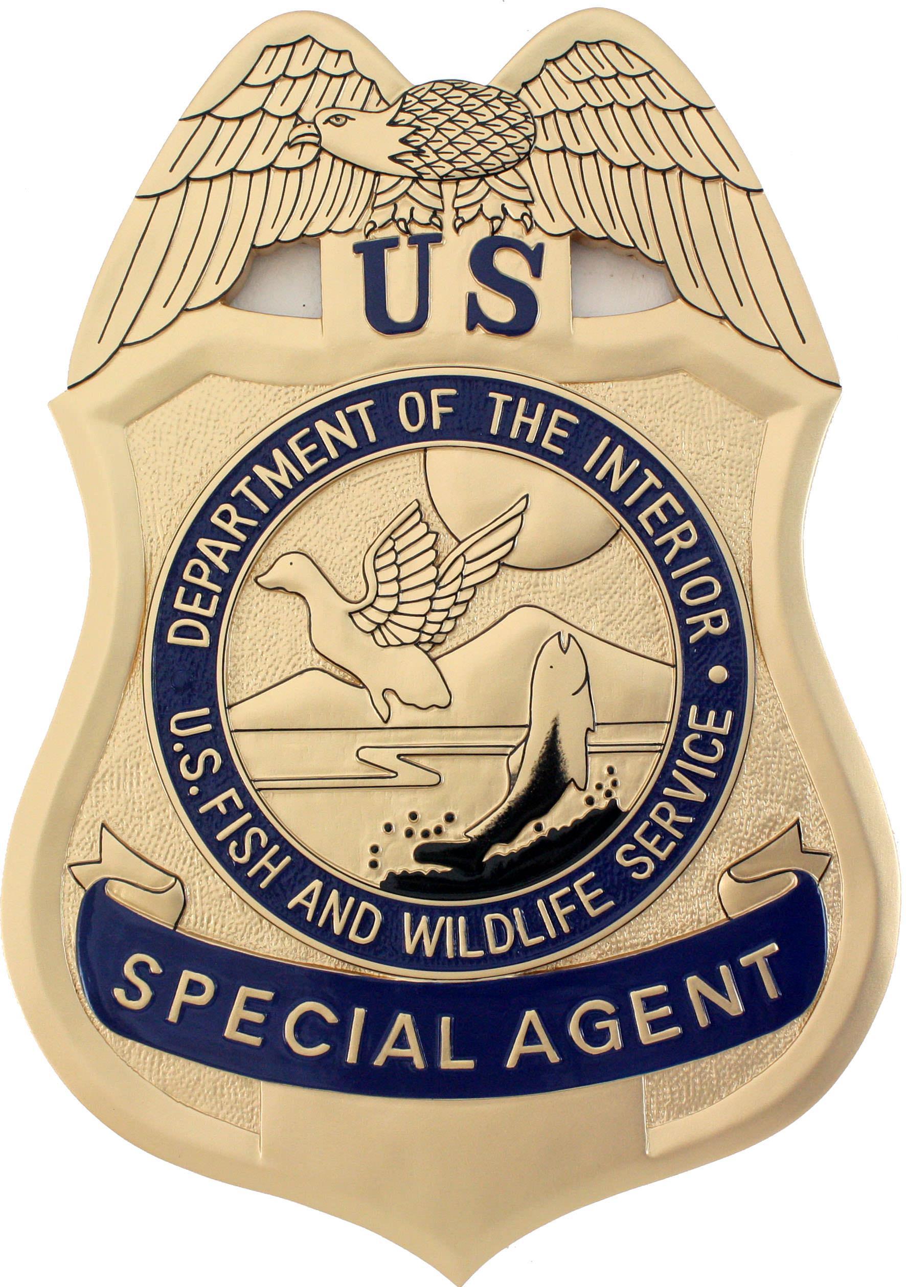 Fish and Wildlife Service Inspector's Badge Plaque