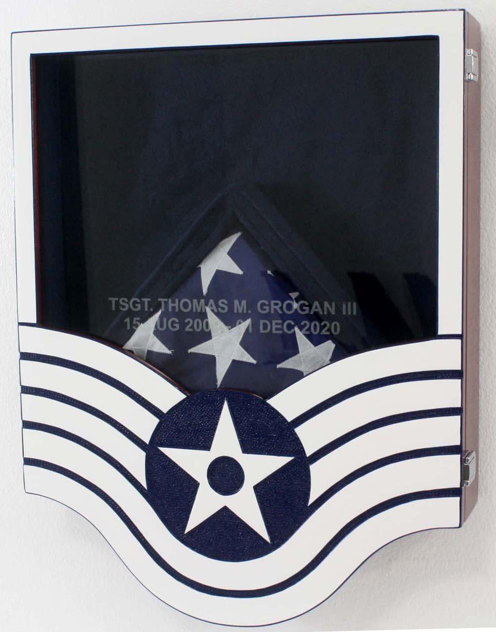 Shadow Box US Air Force E6 Painted Finish