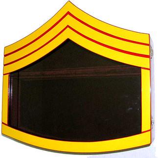 Shadow Box US Marine Corps E6 Painted Finish