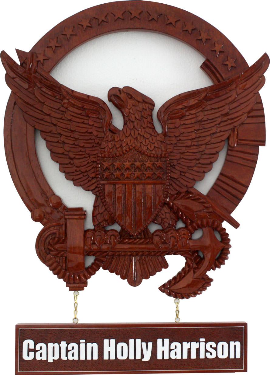 US Coast Guard Command Afloat Pin Plaque