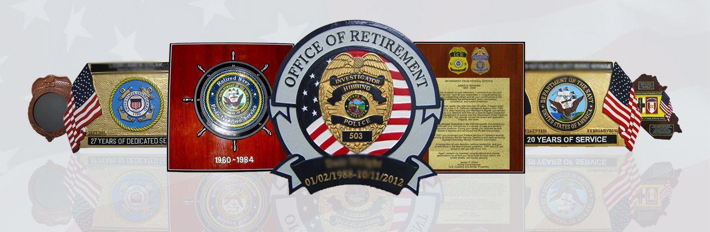 Military Plaques for Army Air Force Navy Marines Government